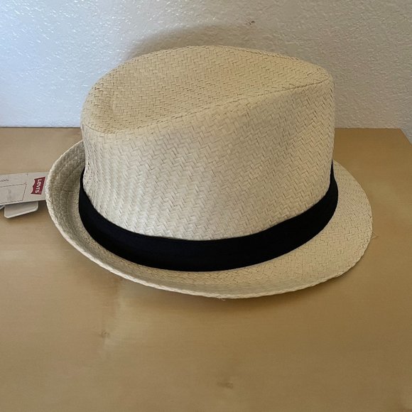 Levi's | Accessories | Nwt Levis Mens Twillband Fedora Hat Beige Sm ...